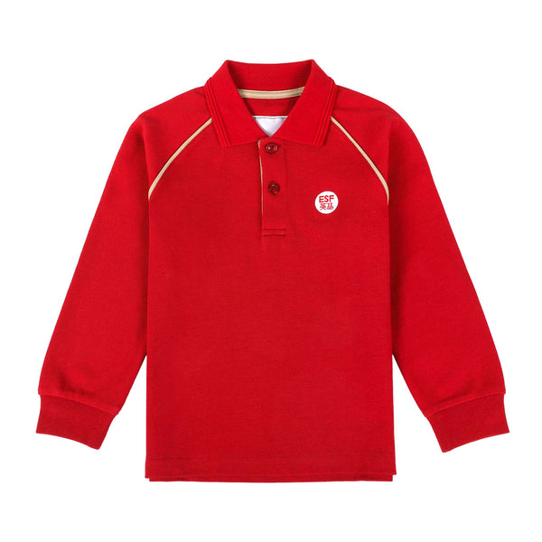 ESF Kindergarten Uniform - Unisex Long Sleeve Polo, Red – Schooluniform.hk